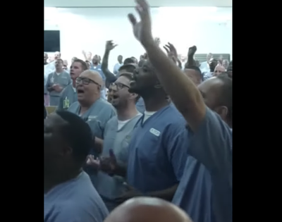 Watch: Prisoners singing and worshiping God gets people emotional