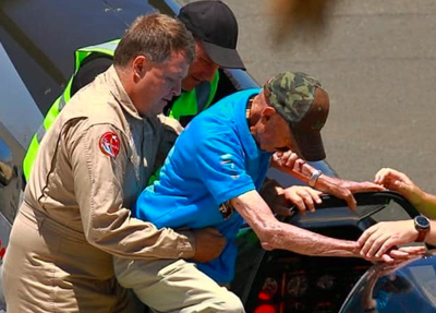 Local initiative helping elderly people fly for the first time