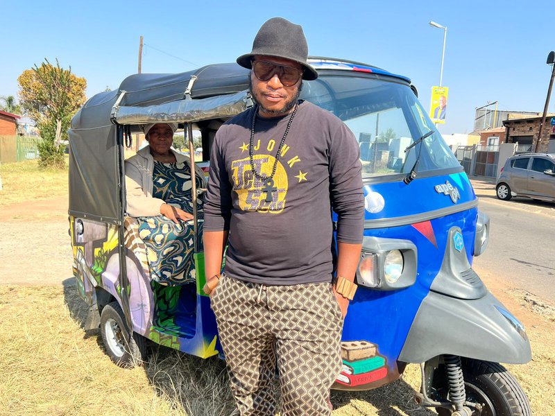 Young Soweto entrepreneur gives free Tuctuc rides to voting pensioners