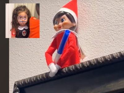Elf on the Shelf goes sideways
