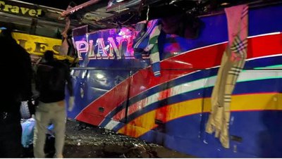 'Head-on' Uganda bus collision kills 46, police revise toll down
