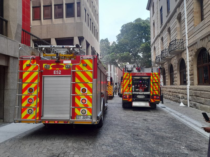 Firefighters keeping an eye on hotspots at National Assembly after fire