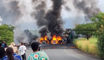 WATCH: Fiery truck crash in Ulundi leaves one dead