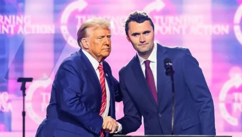 Trump praises conservative 'giant' Kirk at mega memorial event