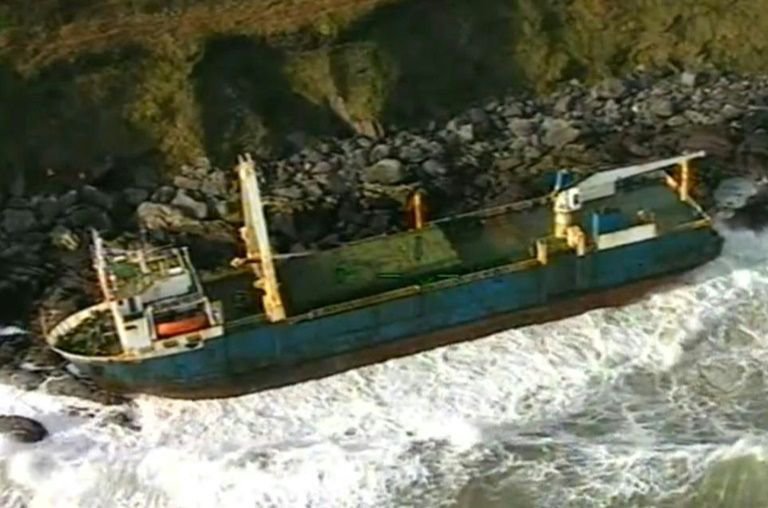 'Ghost ship' washes ashore in Ireland after Storm Dennis