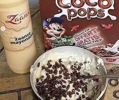 Weird food combo: Mayonnaise instead of milk in cereal