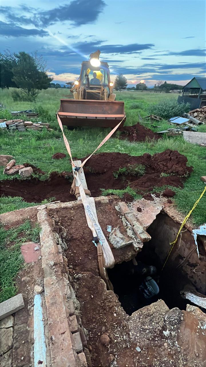 Tshwane fire fighters save donkey from septic tank pit