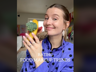 Woman goes viral for using food as make-up