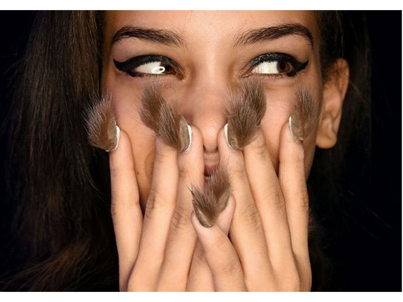Furry nails are the new trend!