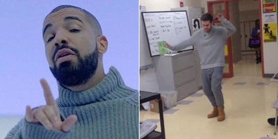 Hot maths teacher dresses as Drake. Is this a new way of teaching?