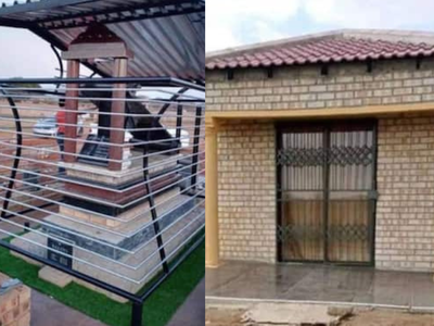 Are these houses built around tombstones a "waste of money"?