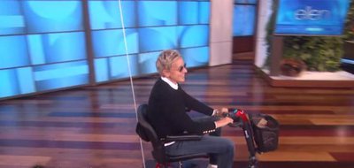 Ellen Degeneres suffers awkward scooter accident