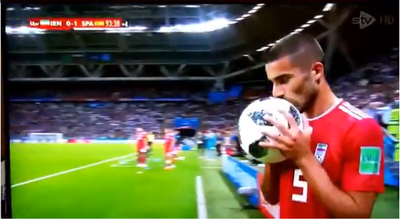 Iran defender's hilarious throw-in fail