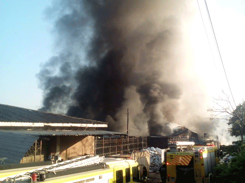 PHOTOS: One injured in Jacobs factory fire