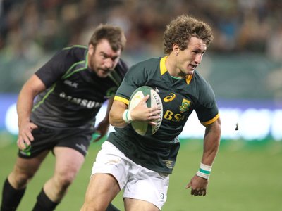 Springbok Goosen back training after horror injury