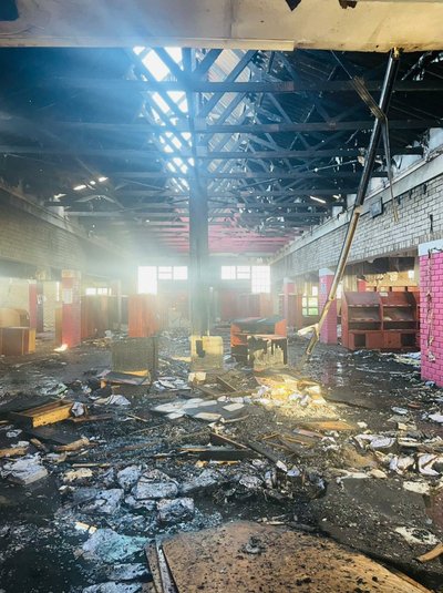 Vandalism blamed for Motherwell library fire
