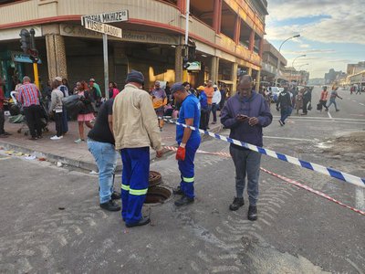 Sinkhole leads to road closures in Durban CBD