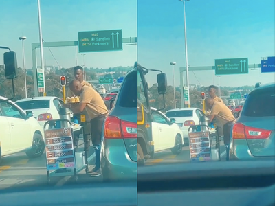 VIDEO: Small business serves coffee to Sandton traffic