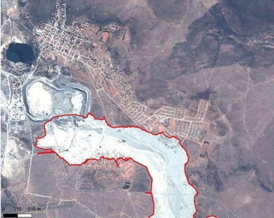 Satellite image shows extent of Jagersfontein destruction