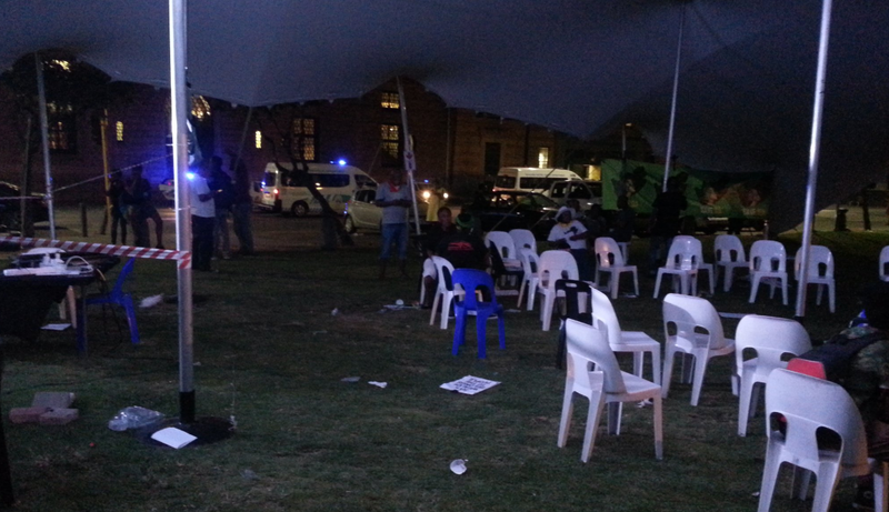 Church Square protest continues, despite violent attacks