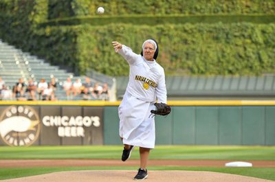 Nun throws perfect first pitch at baseball game