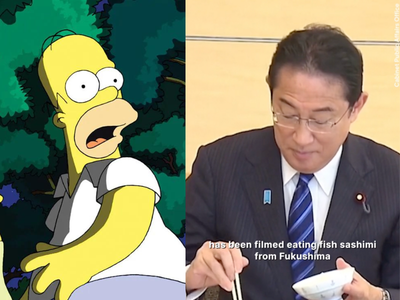 'The Simpsons' predicted it! Ministers munch fish from radioactive ...