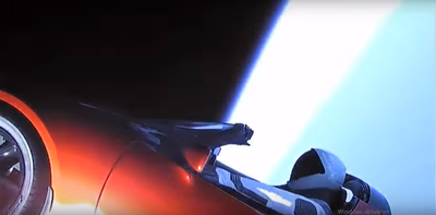 SpaceX beams cool video of Tesla in space