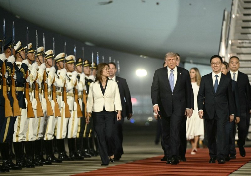 Trump Arrives In China For Superpower Summit With Xi