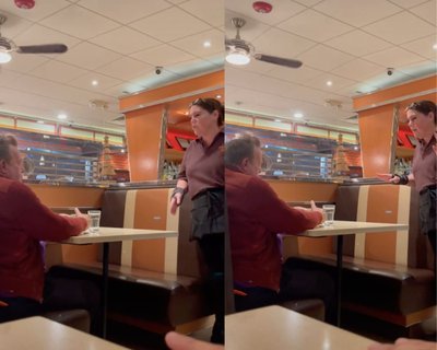WATCH: Waitress gives rude customer a taste of his own medicine during rant