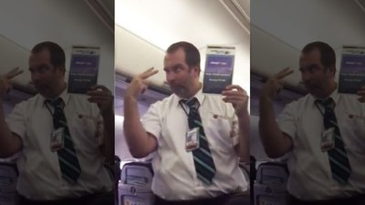 Gone Viral: Hilarious Flight Attendant Gets The Flight Off To A Great Start