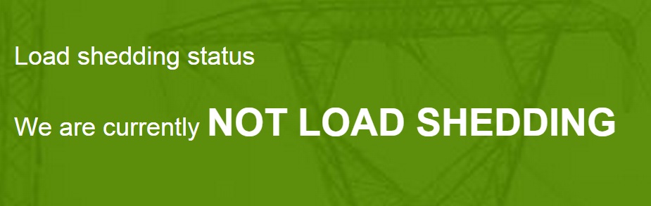 No load shedding early on Monday