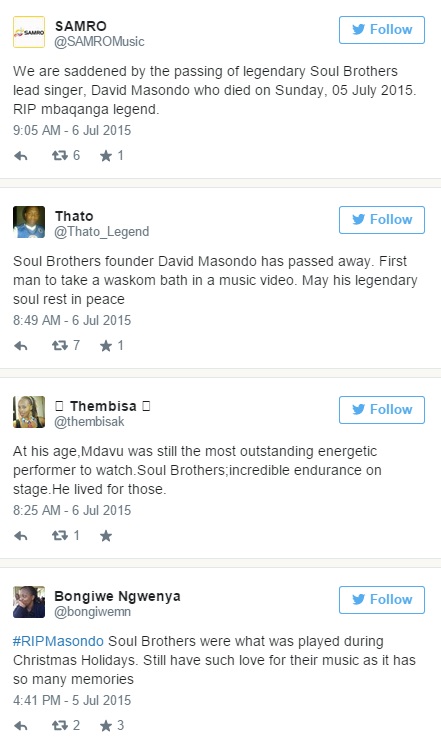 Tributes still pour in for David Masondo