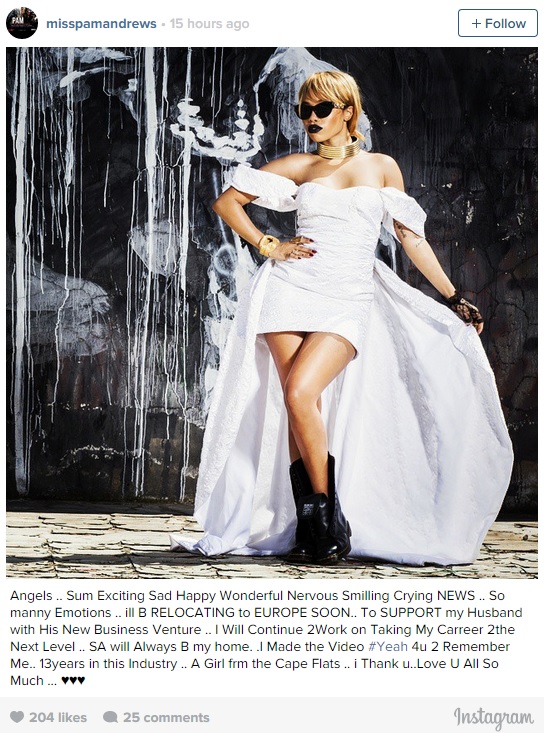 Pam Andrews is moving to Europe